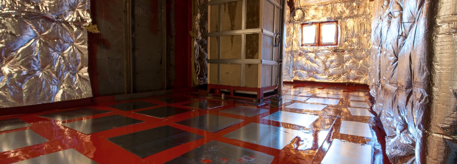 Marine insulation - All types of insulation, throughout the ship